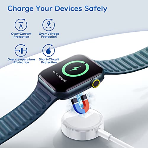 30W USB-C Fast Charger for Apple Watch and iPhone, 3-in-1 Magnetic Charging Cable Compatible with Series 8/7/6/SE/5/4/3/2 and iPhone 14/13/12/11/Pro/Max/Xs/XR/8