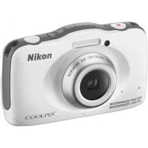 nikon coolpix s32 13.2 mp waterproof digital camera with full hd 1080p video (white) (discontinued by manufacturer)