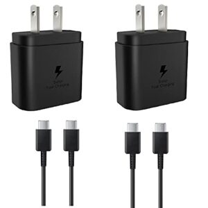 super fast charger type c |2 pack |type c 25w wall charger + usb c to usb c fast charging cable for samsung galaxy s21 charger/s21+/s21 ultra/s20/s20+/s20 ultra/note 20/note 20 ultra/note 10/note10