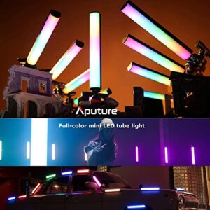 Aputure MT Pro RGB Light Wand 7.5W Output Bi-Color 2000K -10000KPixel-Mappable RGBWW Mini LED Tube Support Sidus Link App/DMX/RDM Control (30cm)