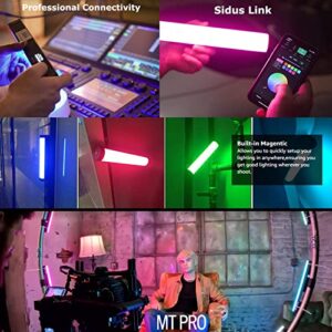 Aputure MT Pro RGB Light Wand 7.5W Output Bi-Color 2000K -10000KPixel-Mappable RGBWW Mini LED Tube Support Sidus Link App/DMX/RDM Control (30cm)