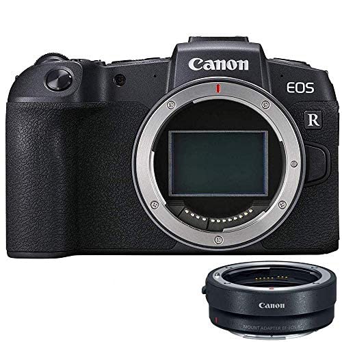 Canon EOS RP Mirrorless Camera 26.2MP Portable Full Frame Body Only 3380C002 with Lens Mount Adapter EF-EOS R Adapts EF and EF-S Lenses to EOS R (Renewed)