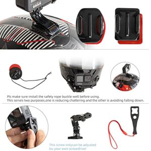 SUREWO Motorcycle Helmet Chin Mount Kits Compatible with GoPro Hero 11 10 9 8 7 6 5 Black,DJI Osmo Action 3/2/AKASO/Campark/YI Action Camera,Insta360 Camera and More