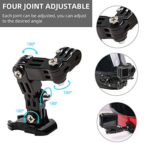 SUREWO Motorcycle Helmet Chin Mount Kits Compatible with GoPro Hero 11 10 9 8 7 6 5 Black,DJI Osmo Action 3/2/AKASO/Campark/YI Action Camera,Insta360 Camera and More