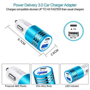 Fast Charger PD Car Charger Block 30W Car Plug+USB C to C Fast Charging Cable for Samsung Galaxy Z Flip 4 3 S23 S22 S21+ S21 Ultra S20 Z Fold 4 3 Note 20 S10 A03s A20 A53 A13 A21 A70 A71 A01 S9 A32 S8