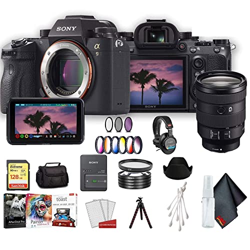 Sony Alpha a9 Mirrorless Digital Camera (Body Only) (International Model) Advanced Accessory Bundle w/ 24-105mm Lens + Recording Monitor