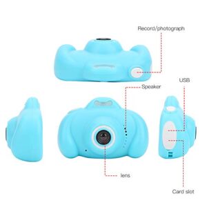 PAKIDS Kids Camera， 2 inch IPS HD Display Screen 1080P Cartoon Kids Camera Children Toy Cameras with Front and Rear Dual Cameras,Mini Camera(Blue) (Color : Blue)