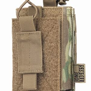 OneTigris Radio Holster for BaoFeng UV-5R BF-F8HP Nylon MOLLE Pouch for Walkie Talkie Rifle Mag (Multicam)