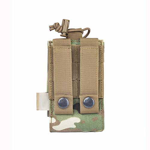 OneTigris Radio Holster for BaoFeng UV-5R BF-F8HP Nylon MOLLE Pouch for Walkie Talkie Rifle Mag (Multicam)