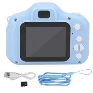 X2 Multifunctional Childrens Digital Camera, Photo Video Mini Camera with Memory Card Gift for Children(Blue 32GB)