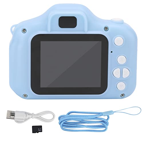 X2 Multifunctional Childrens Digital Camera, Photo Video Mini Camera with Memory Card Gift for Children(Blue 32GB)