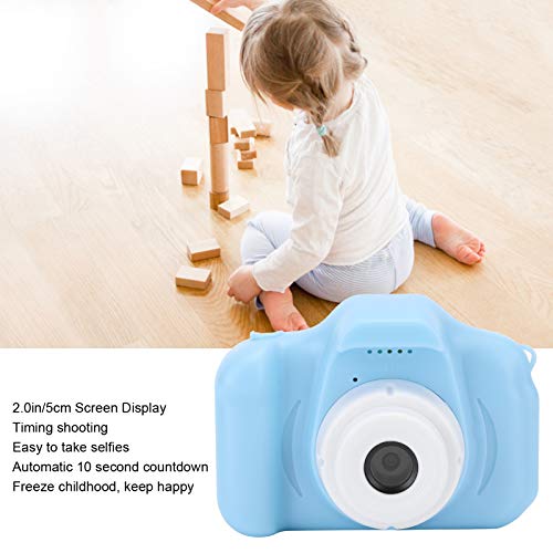 X2 Multifunctional Childrens Digital Camera, Photo Video Mini Camera with Memory Card Gift for Children(Blue 32GB)