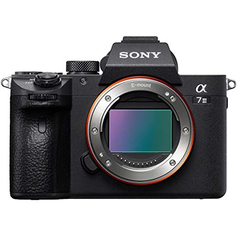 Sony Alpha a7 III 24MP UHD 4K Mirrorless Digital Camera (Body Only) - Bundle 64GB SDHC U3 Card, Camera Case, Spare Battery, Tripod, Dual Charger, Remote Shutter Release, Software Package, and More