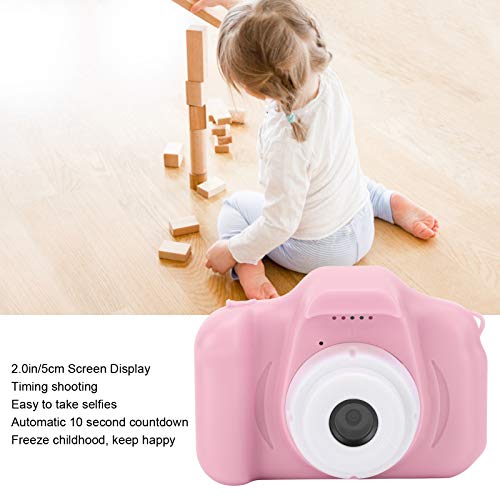 X2 Multifunctional Childrens Digital Camera, Photo Video Mini Camera with Memory Card Gift for Children(Pink 32GB)