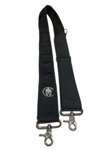 modern culture firefighter ems radio strap (52in. to 63in.), tactical, adjustable, multi- use, ems, firefighter, police, ranger, first responder (black)