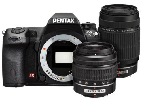 Pentax K-5 IIS 16.3 MP DSLR with 18-55mm DAL and 55-300 DAL Lens kit (Black)