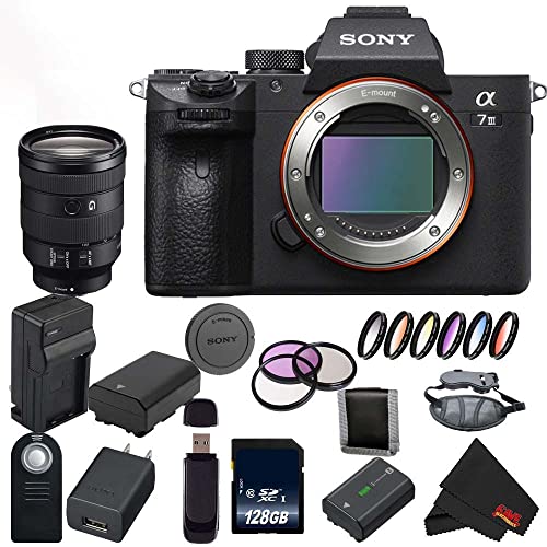 Sony Alpha a7 III ILCE7M3/B Mirrorless Digital Camera International Model + Sony 24-105mm Lens Base Bundle