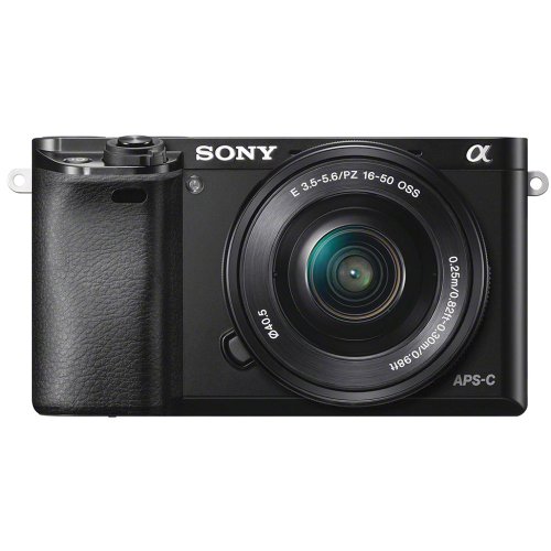 Sony Alpha a6000 Mirrorless Camera with 16-50mm Lens Black with Soft Bag, Tripod, Additional Battery, 64GB Memory Card, Card Reader, Plus Essential Accessories