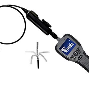 Vividia VA-150 Gray Two-Way Articulating Borescope Videoscope Inspection Camera with 6mm Diameter Probe and 2.7" Monitor and 640x480 Image Resolution