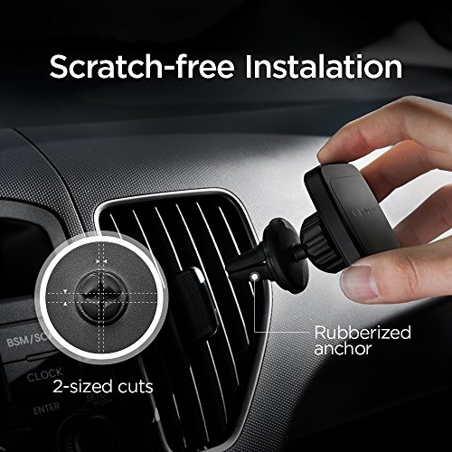 Spigen Hexa Magnetic Air Vent Hands Free Clip Cell Phone Mount Holder for Car Compatible with All Mobile Phones - Black