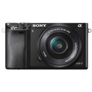 Sony Alpha a6000 Mirrorless Camera with 16-50mm Lens Black with Soft Bag, 64GB Memory Card, Card Reader, Plus Essential Accessories