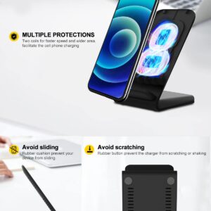 Fast Wireless Charger, Trummul Upgraded 10W Wireless Charging Stand Compatible with iPhone 13 12 11 Pro XR XS 8 Plus Galaxy S22 S21 S10 Note 20 10 Google LG and Other Wireless Charging Phones