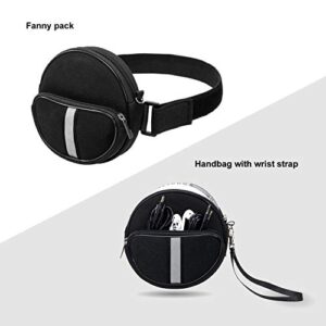 Soicpic CD Player Portable Case,Waterproof CD Player Fanny Pack with Wristlet Hand Strap Compatible with HOTT/Gueray/NAVISKAUTO/Jinhoo/Jensen/Monodeal Portable CD Player and More（6.5 inch）.