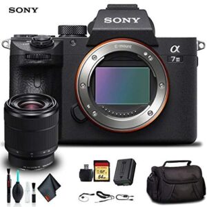 Sony Alpha a7 III Mirrorless Camera with 28-70mm Lens ILCE7M3K/B with Soft Bag, 64GB Memory Card, Card Reader, Plus Essential Accessories