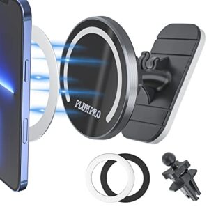 pldhpro magnetic phone holder for magsafe car mount [powerful magnets] 360° adjustable car dashboard and air vent hands free iphone car holder mount fit iphone14 13 12 pro plus max mini