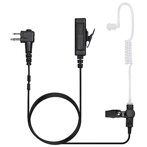 Motorola CP200 CP200D Earpiece, Compatible with Motorola BPR40 CP100D CP185 RDM2070D Two Way Radio Headset Walkie Walkie Surveillance Kit Police Headphones (Motorola 2 pin)