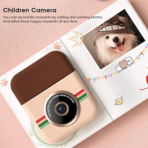 KUIDAMOS Children Print Camera, Children Digital Camera 1500 MAh High Capacity Battery IPS Color Screen Mini Picture Rich Layered for Children Toy