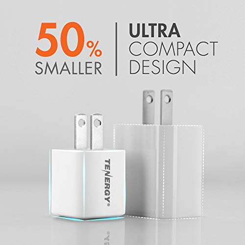 Tenergy USB-C Charger with PD 20W, 2 Pack Fast Charging iPhone 12/12 Mini / 12 Pro / 12 Pro Max / 11, Galaxy, Pixel 4/3, iPad Pro (Cable not Included)