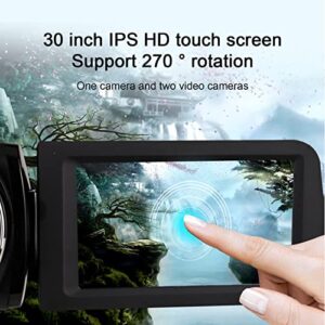 Ultra Hd Digital Video Camera 30 Million Megapixel 3.0-inch 270 ° Reversible IPS Touch-Control Screen Dv 16 Times Digital Zoom Double Intelligent Anti-Shake with Remote Control