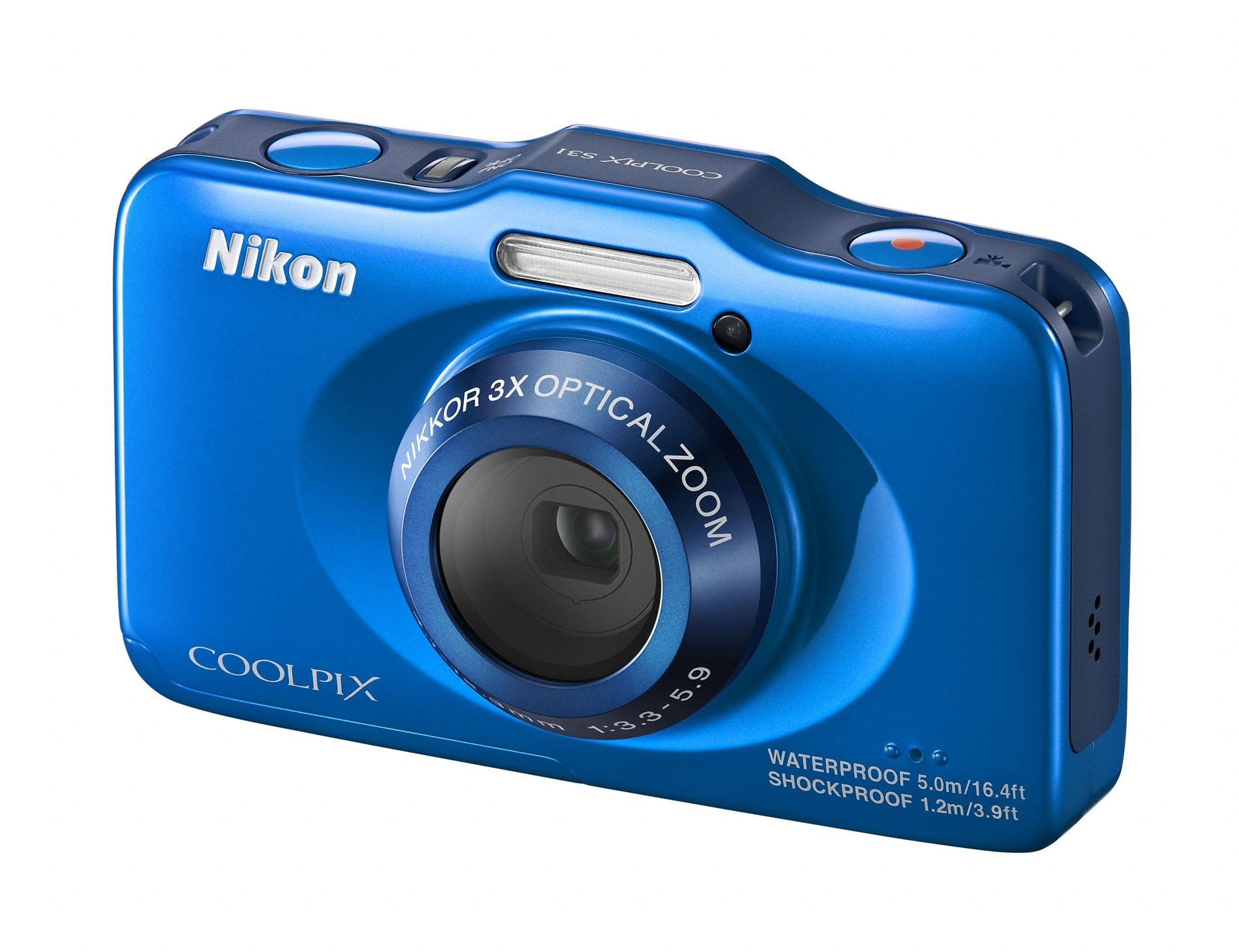 Nikon COOLPIX S31 10.1 MP Waterproof Digital Camera with 720p HD Video (Blue) (OLD MODEL)