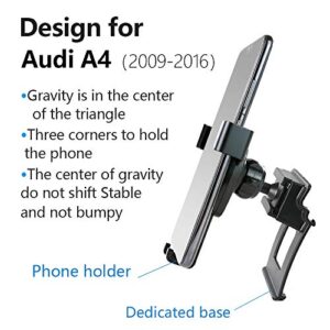 LUNQIN Car Phone Holder for 2009-2016 Audi A4 A5 S4 S5 RS4 RS5 allroad Auto Accessories Navigation Bracket Interior Decoration Mobile Cell Phone Mount