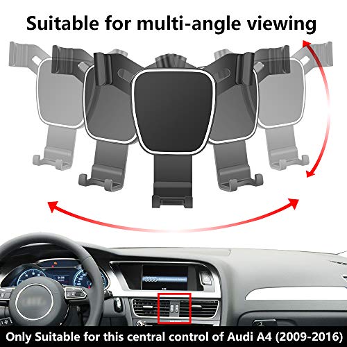 LUNQIN Car Phone Holder for 2009-2016 Audi A4 A5 S4 S5 RS4 RS5 allroad Auto Accessories Navigation Bracket Interior Decoration Mobile Cell Phone Mount