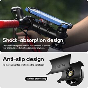 TUSITA 360° Rotation Universal Bike Phone Mount for Universal Stem & Handlebar - Fits 4.7"-6.9" Phones for iPhone 14 13 12 11 Pro Max - Compatible with Garmin Edge GPS