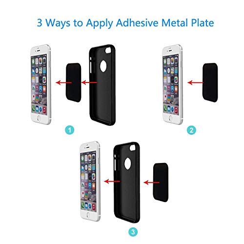 Best Tek Mount Metal Plate, Phone Magnet Sticker, Metal Plate for Magnetic Mount 8 Pack