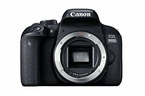 Canon EOS Rebel 800D / T7i DSLR Camera (Body Only) + 64GB Memory Card + Case + Corel Photo Software + LPE17 Battery + Card Reader + Flex Tripod + HDMI Cable + More (Renewed)