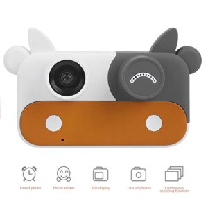 Children Camera,Mini 2.0 Inch Cow Cartoon Childrens Camera,Digital DV Child Camera with 15 Cartoon Photo Frame,9 Special Effects,Support Games,Gift for Girls/Boys (Brown)