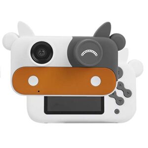 Children Camera,Mini 2.0 Inch Cow Cartoon Childrens Camera,Digital DV Child Camera with 15 Cartoon Photo Frame,9 Special Effects,Support Games,Gift for Girls/Boys (Brown)