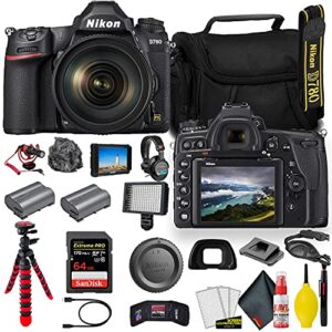 nikon d780 24.5 mp full frame dslr camera with 24-120mm lens (1619) – video bundle – w/sandisk extreme pro 64gb card + rode mic + 4k screen + headphones + extra battery + nikon case + more (renewed)