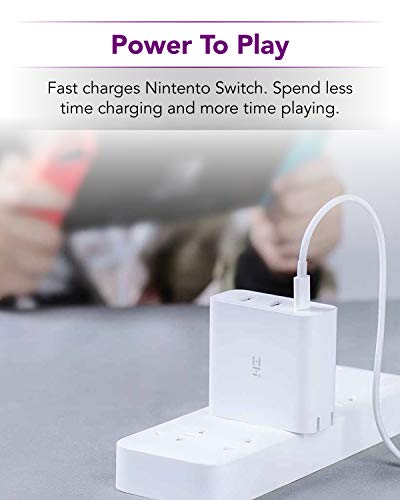 ZMI zPower 3-Port Travel Charger with 25W PPS Support: 45W USB-C PD and 18W-Split Dual USB-A Wall Charger (White) [Note: This is Not a 45W PPS Charger for Galaxy Note10+]