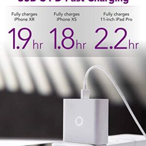 ZMI zPower 3-Port Travel Charger with 25W PPS Support: 45W USB-C PD and 18W-Split Dual USB-A Wall Charger (White) [Note: This is Not a 45W PPS Charger for Galaxy Note10+]