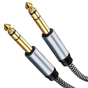 Morelecs 1/4 inch TRS Cable 20ft - 6.35mm (1/4) TRS to 6.35mm (1/4) TRS Stereo Audio Cable Male to Male Heavy Duty 6.35mm Male to Male Stereo Jack Balanced Audio Path Cord