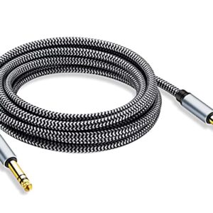 Morelecs 1/4 inch TRS Cable 20ft - 6.35mm (1/4) TRS to 6.35mm (1/4) TRS Stereo Audio Cable Male to Male Heavy Duty 6.35mm Male to Male Stereo Jack Balanced Audio Path Cord