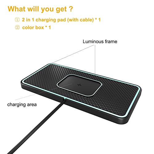 Wireless Charger,SANMIDO Wireless car Charger Charging pad 10w Wireless Phone Charger Non Slip qi Fast Charger pad Android Cell Phone Wireless Charging mat galaxy21/20S9S10S8Note10 (C1P)