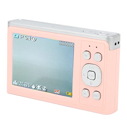 4K Digital Video Camera, 2.88 inch IPS 50MP 16X Zoom Vlogging Camera with Fill Light, Portable Mini HD Mirrorless Camera Autofocus Shooting for Students, Teens, Kids(Pink)