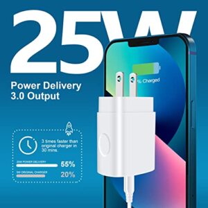 Fast Charger Block for Samsung Galaxy A13 5G A12 S22 Ultra 5G/S22 Plus/S21 Ultra/S21/S21 FE/S20 Ultra A03s A32 A11 A51 A52; 25W Samsung Phone Fast Charger C Type +60W C Charger Cable Fast Charging