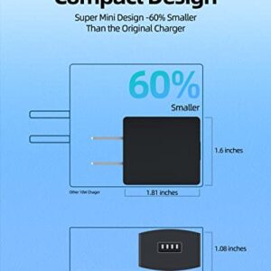 5V 2A Micro USB AC Charger Adapter Fit for Anker PowerCore 10000 20100 13000 26800 5000,PowerCore+ Mini 3350 10000 Redux Fusion 5000 Astro E1 5200mAh 15000 Redux II with 5Ft Power Supply Cord (Black)